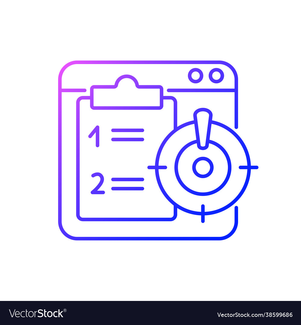 Priority task gradient linear icon Royalty Free Vector Image