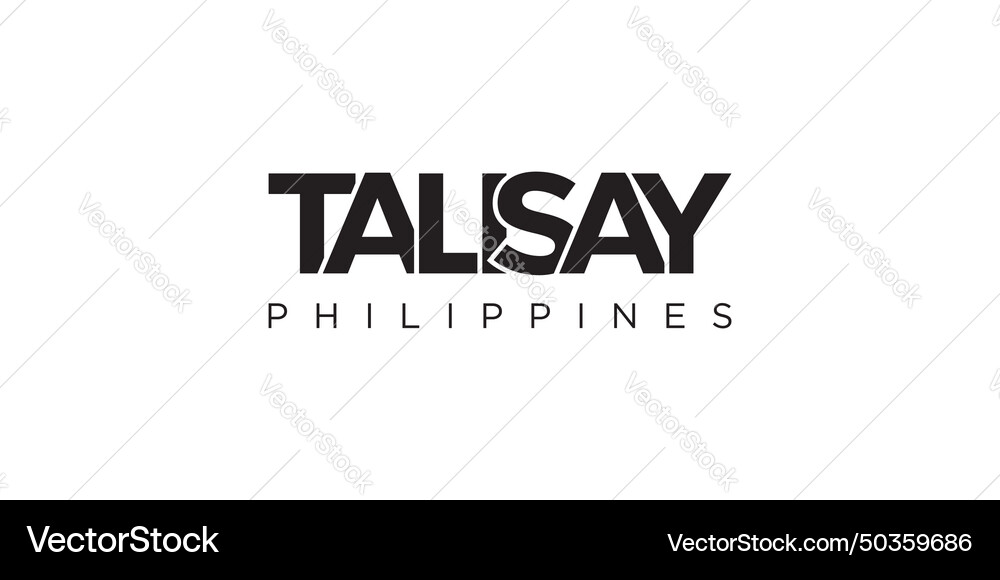 Talisay in the philippines emblem design Vector Image