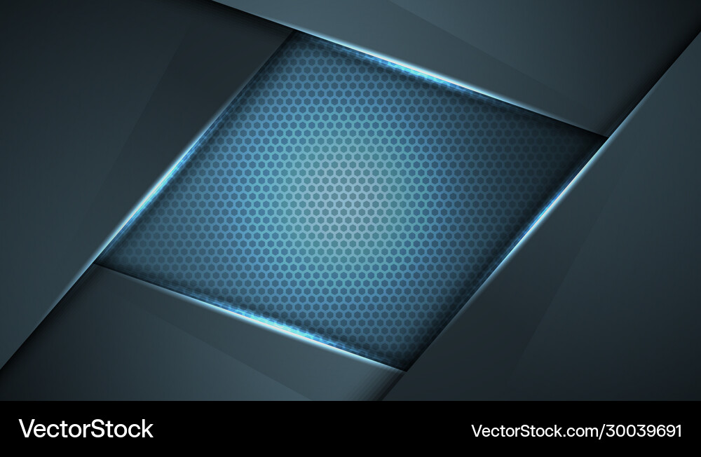 Abstract black blue frame sport design concept Vector Image
