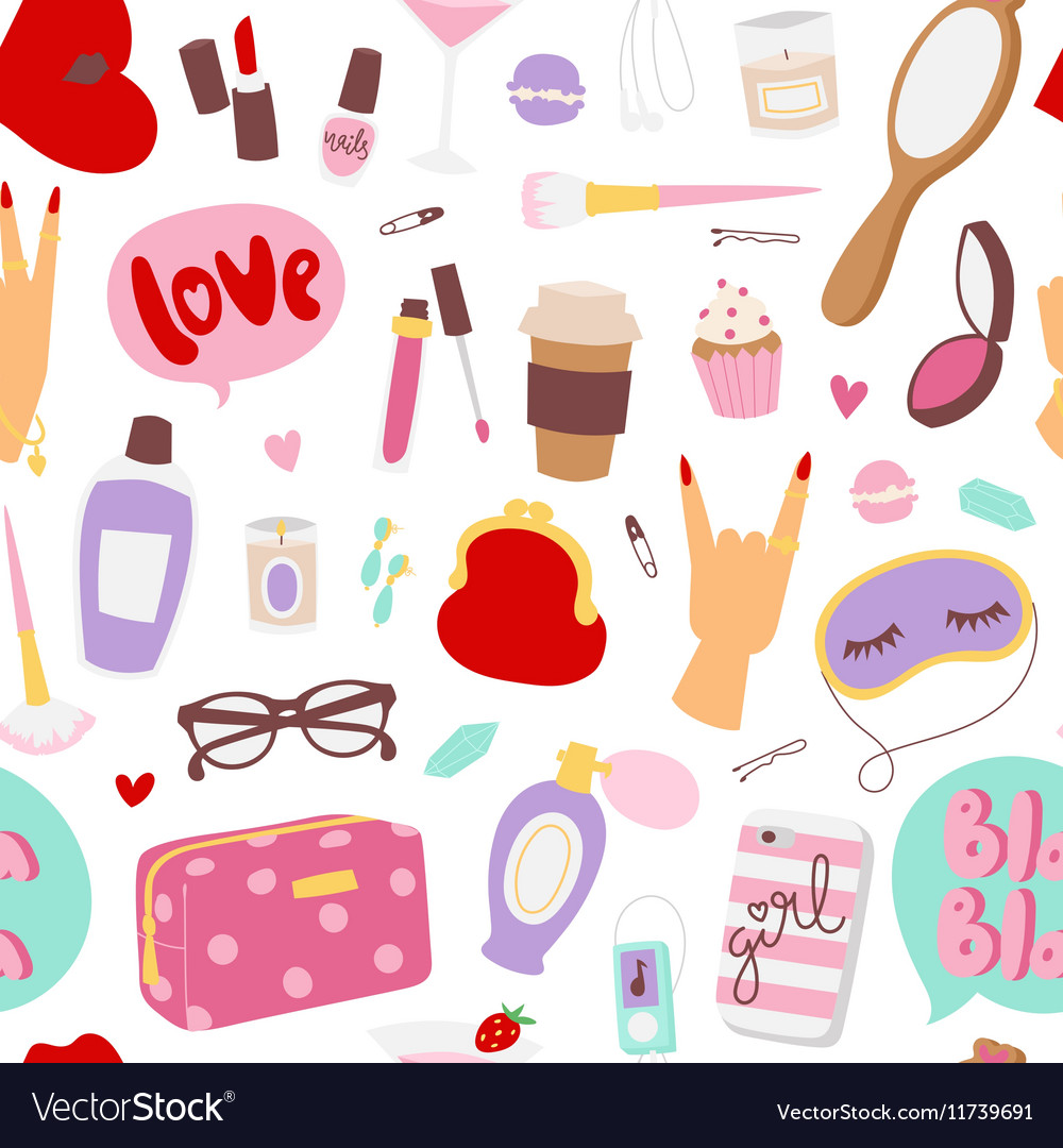 Cosmetic pattern Royalty Free Vector Image - VectorStock