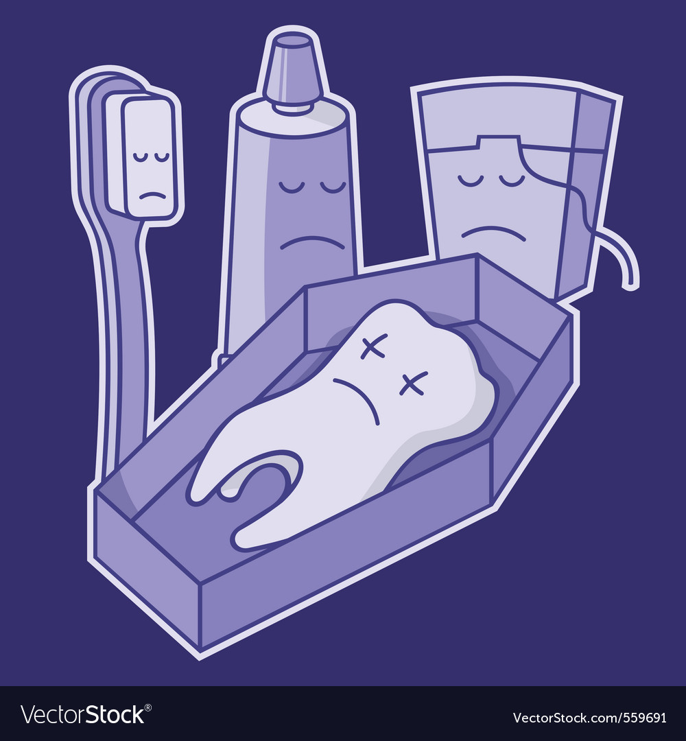 Dead tooth Royalty Free Vector Image - VectorStock