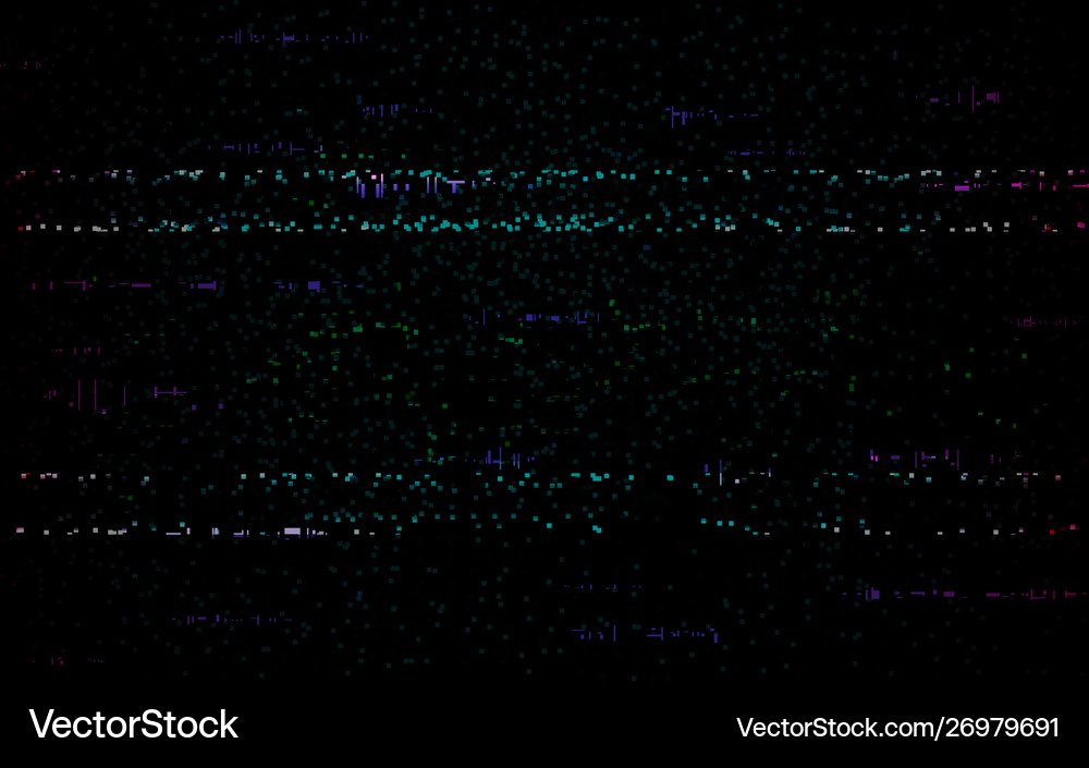 Glitch digital template no signal distortion vhs Vector Image