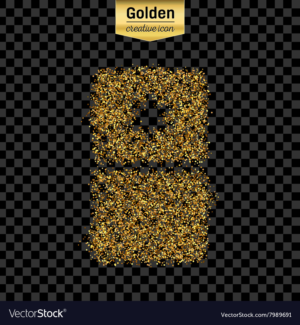 Gold glitter object Royalty Free Vector Image - VectorStock