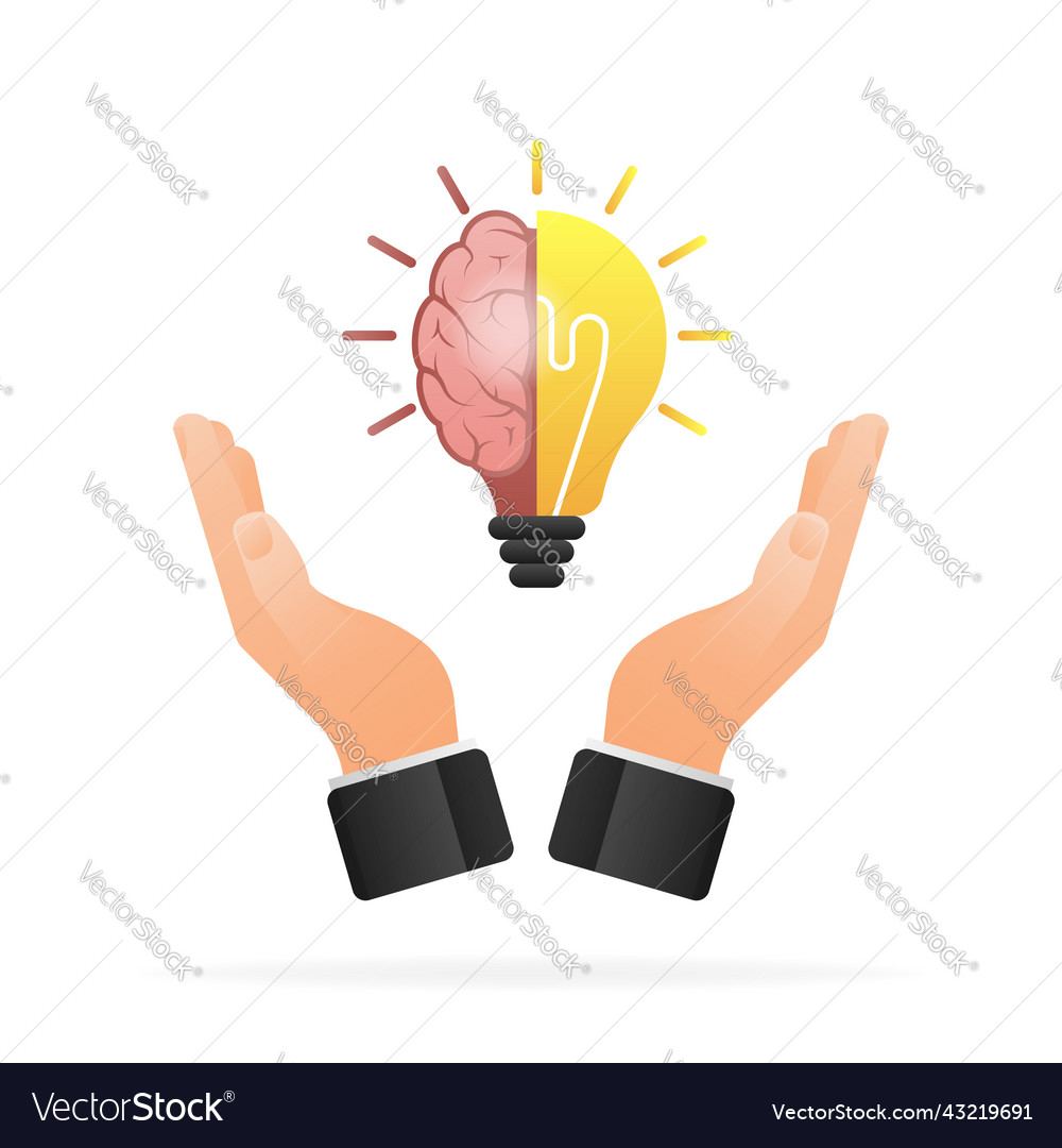 Idea brain creative thinking solution Royalty Free Vector