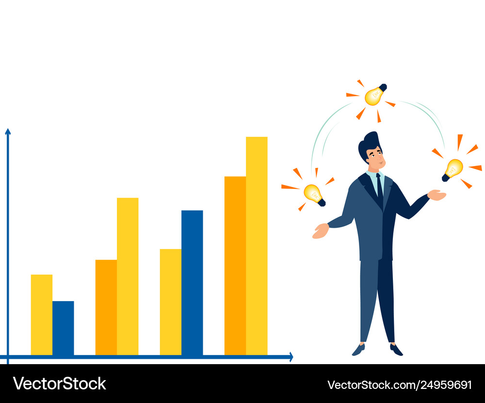 Level income and expenses successful Royalty Free Vector