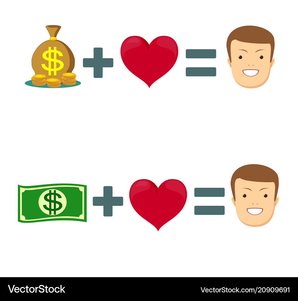 Love and money icon Royalty Free Vector Image - VectorStock