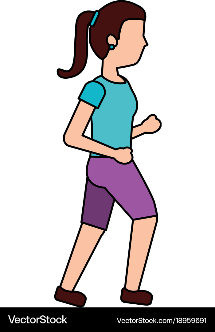 Person avatar running or jogging icon image Vector Image