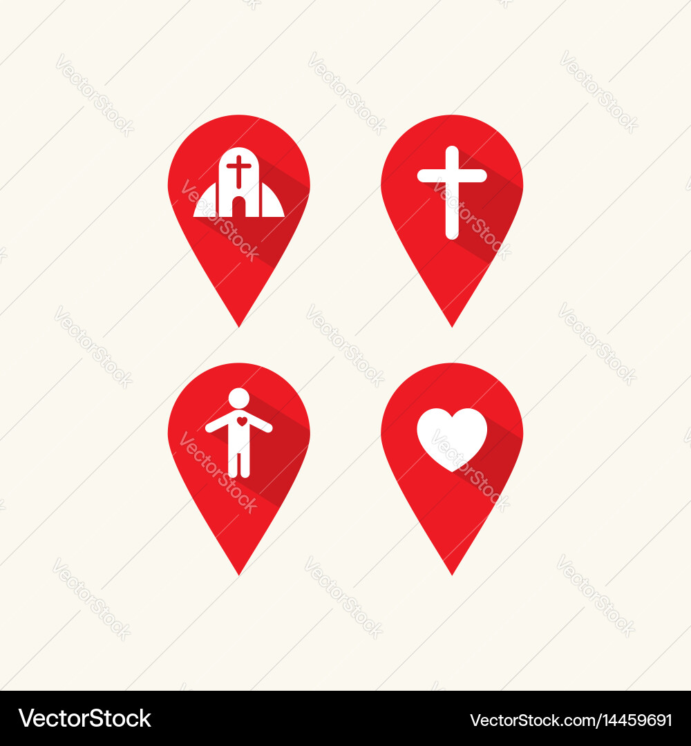 Set of christian labels Royalty Free Vector Image