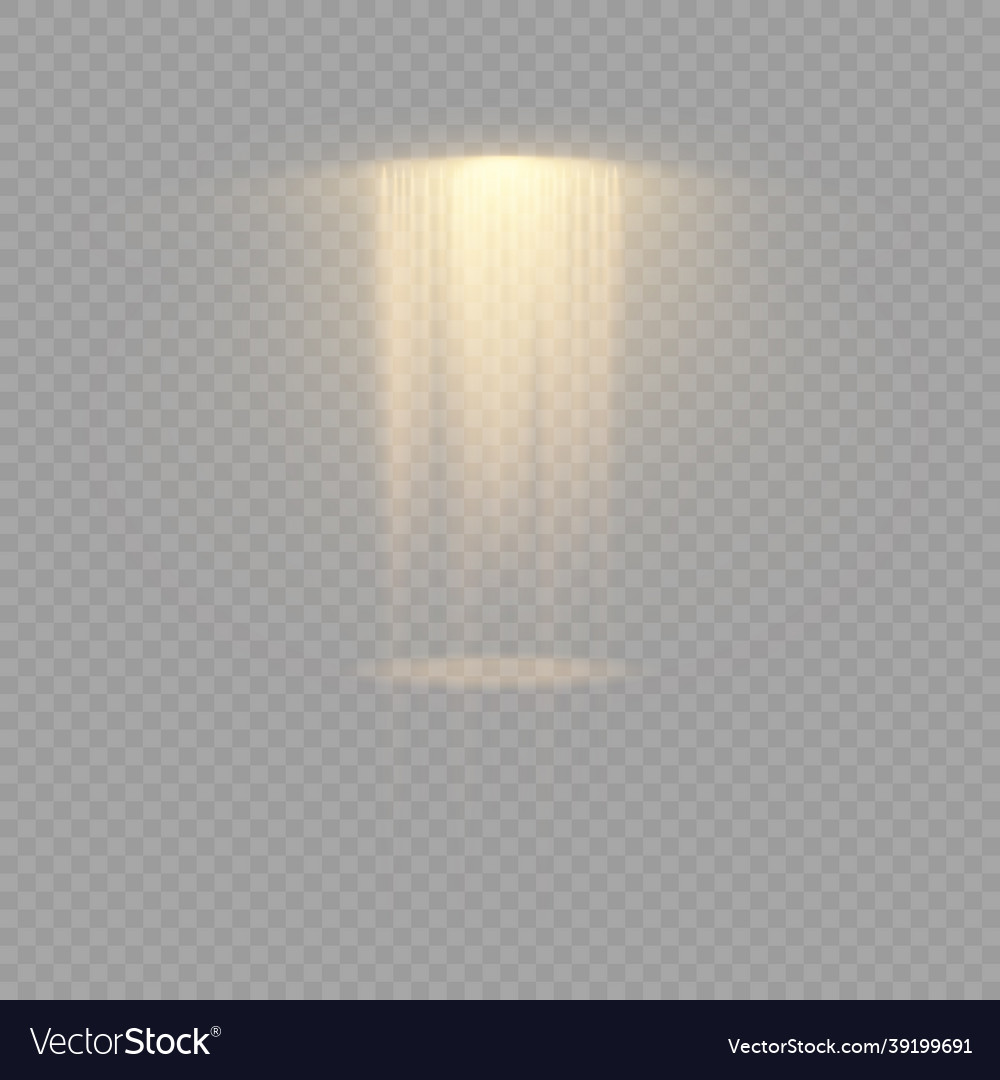 Set of yellow spotlight projector light effect Vector Image Set of yellow spotlight projector light effect Vector Image