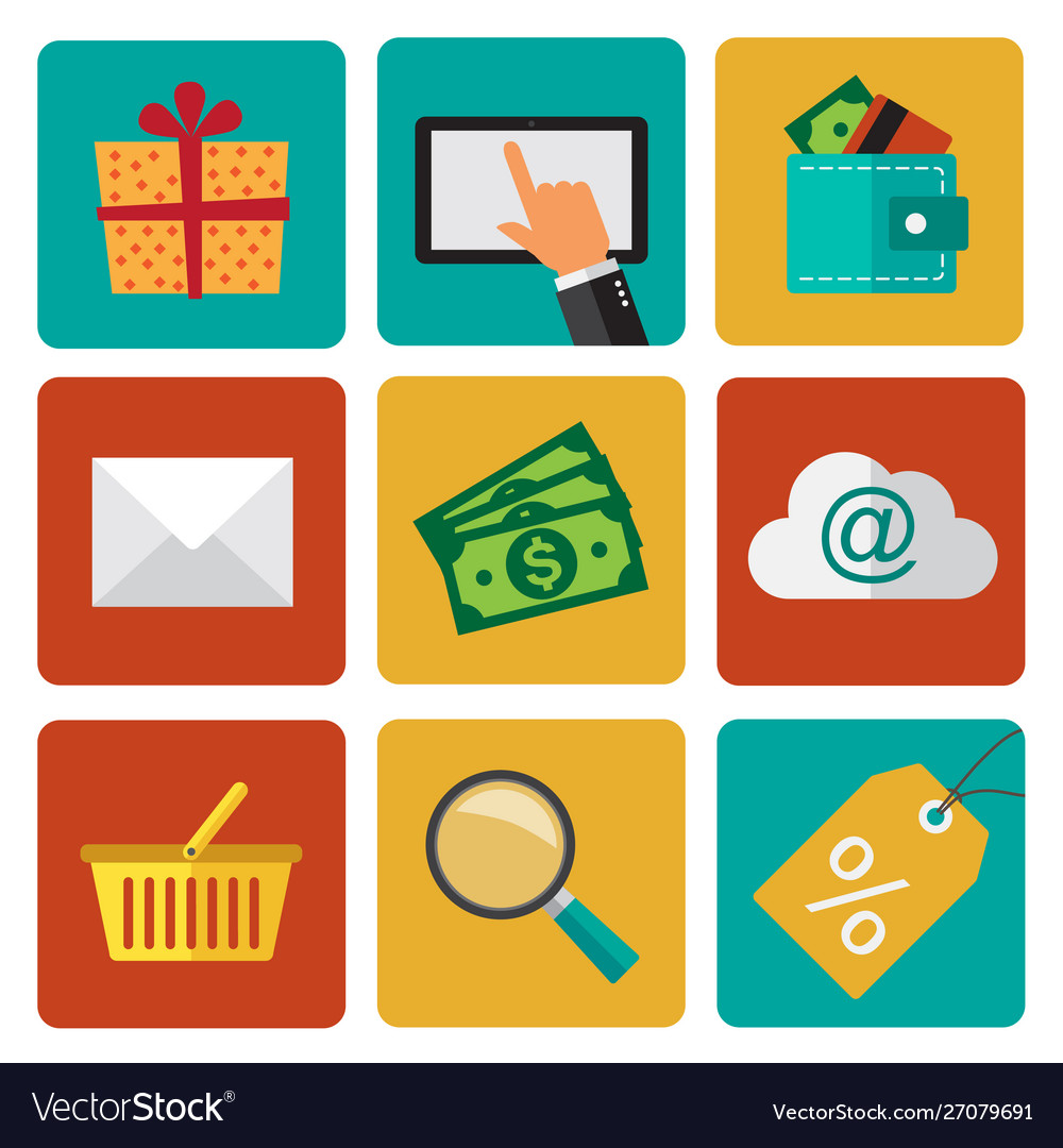 Shoping elements Royalty Free Vector Image - VectorStock