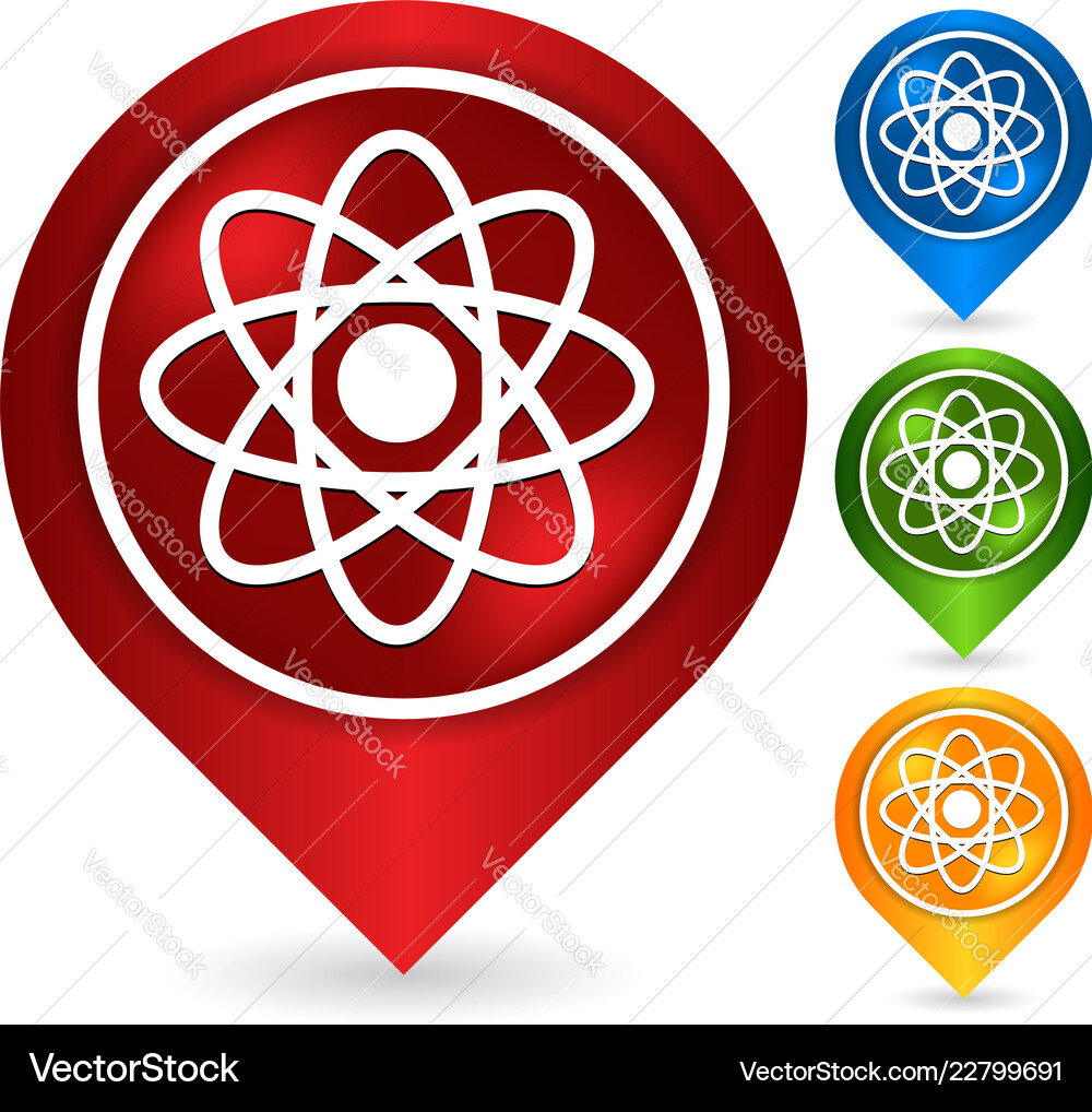 Symbolic molecule atom symbol icon for chemistry Vector Image
