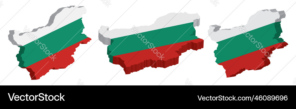 Realistic 3d map of bulgaria design template Vector Image