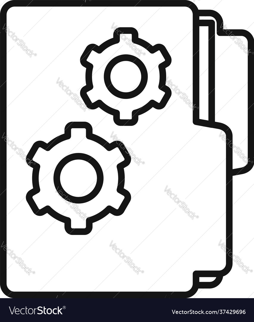 Software folder icon outline style Royalty Free Vector Image Software folder icon outline style Royalty Free Vector Image