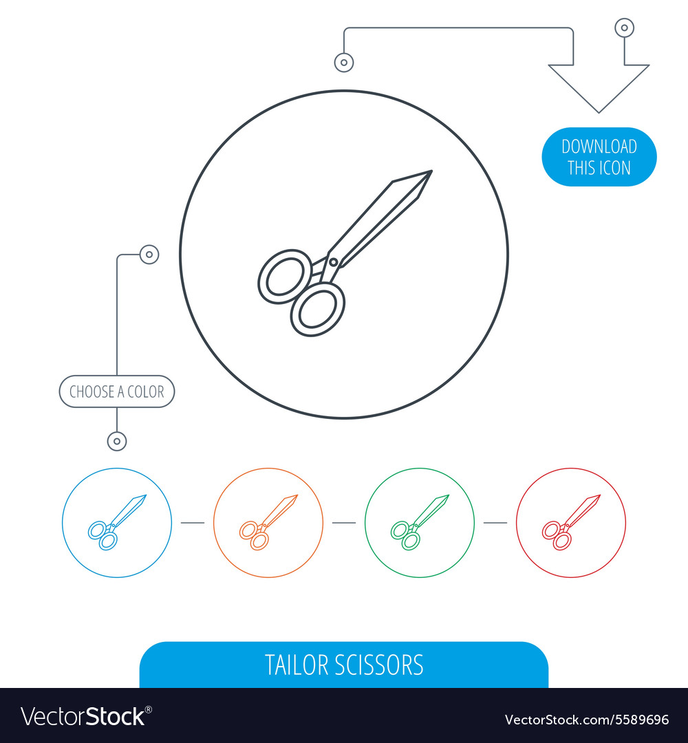 Tailor scissors icon hairdressing sign Royalty Free Vector Tailor scissors icon hairdressing sign Royalty Free Vector