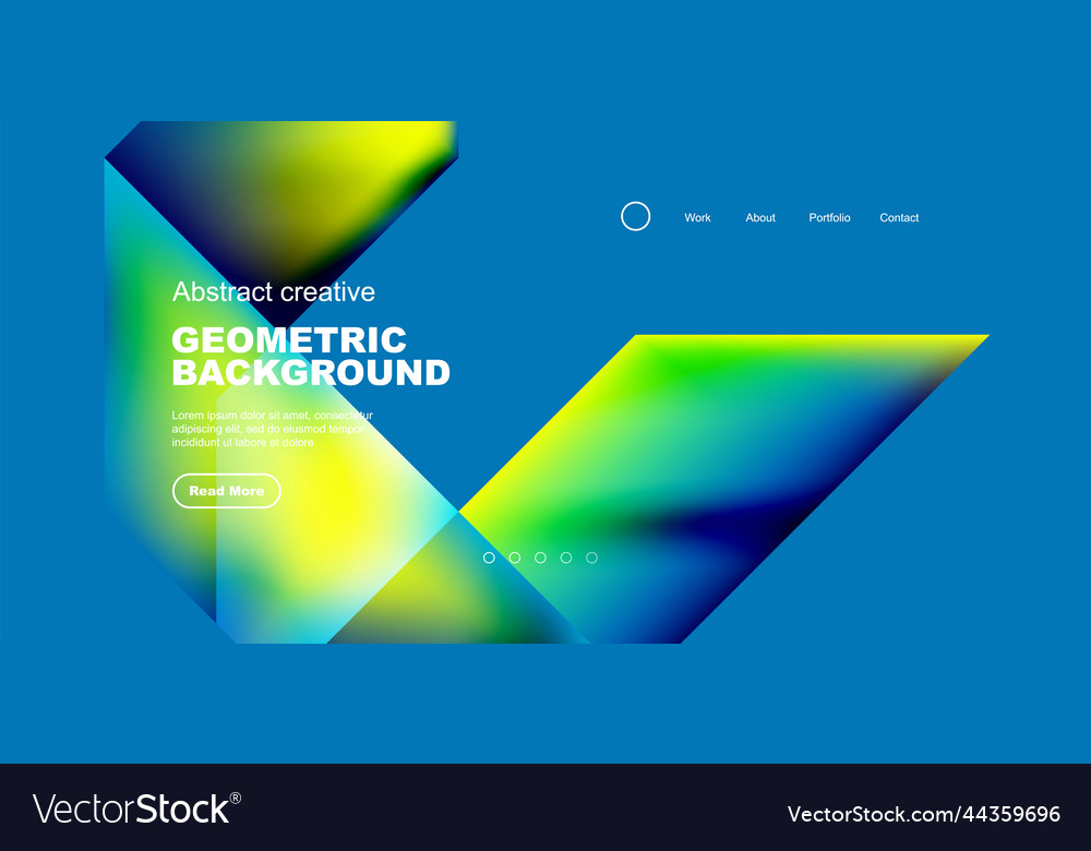 Triangles With Fluid Gradients Abstract Landing Vector Image