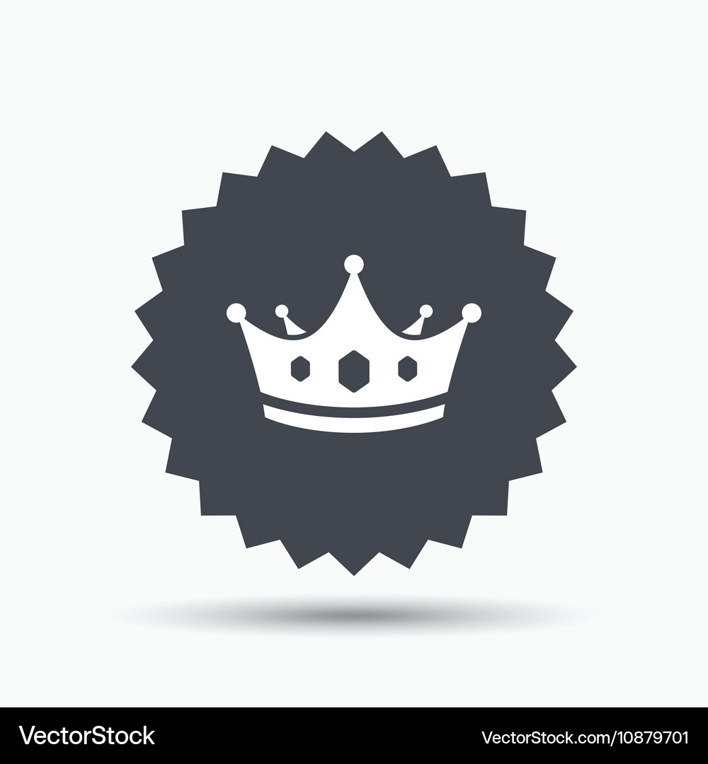 Crown icon royal throne leader sign Royalty Free Vector