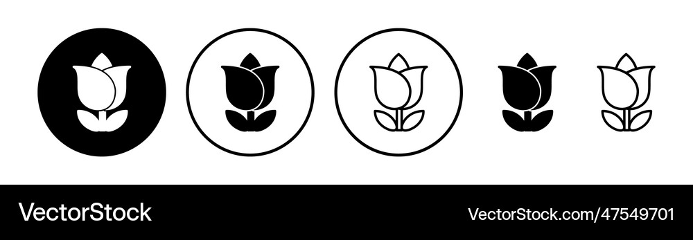 Flower icon floral icon logo Royalty Free Vector Image