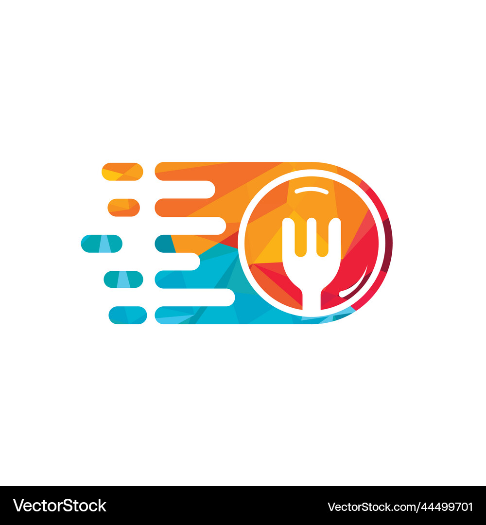Food delivery icon logo design template Royalty Free Vector