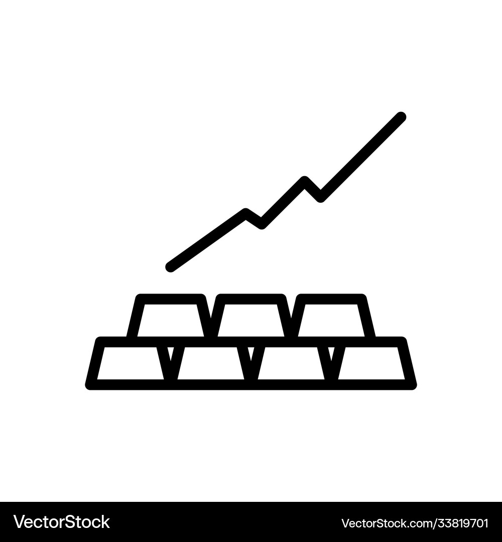 Gold investment icon Royalty Free Vector Image
