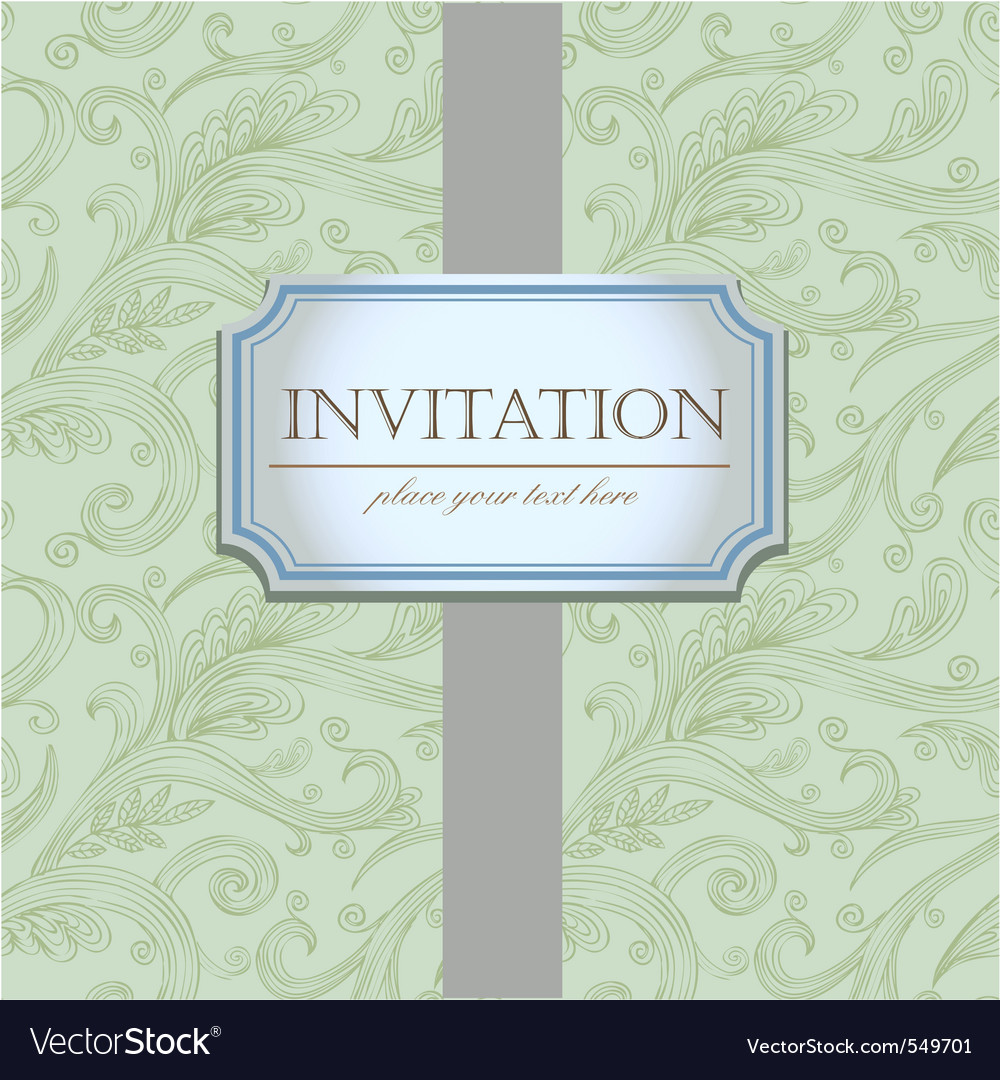 Invitation Royalty Free Vector Image - VectorStock