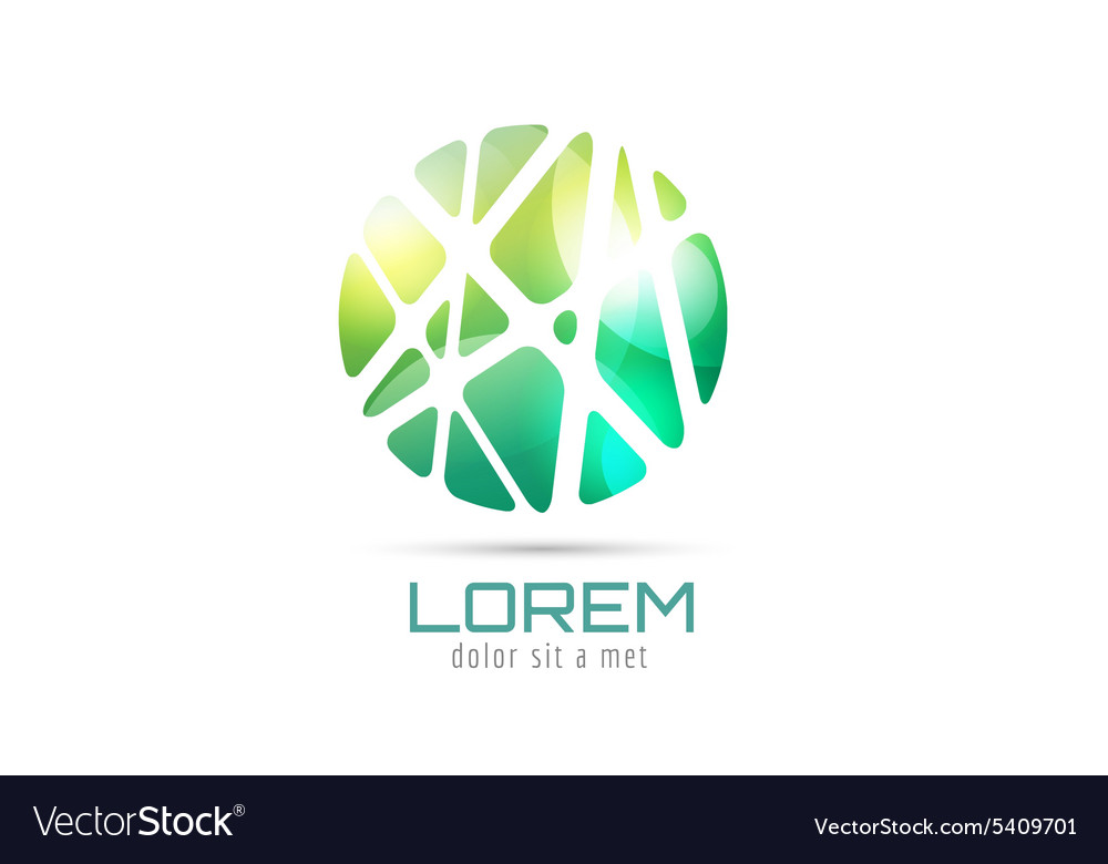Logo template abstract circle shape Royalty Free Vector