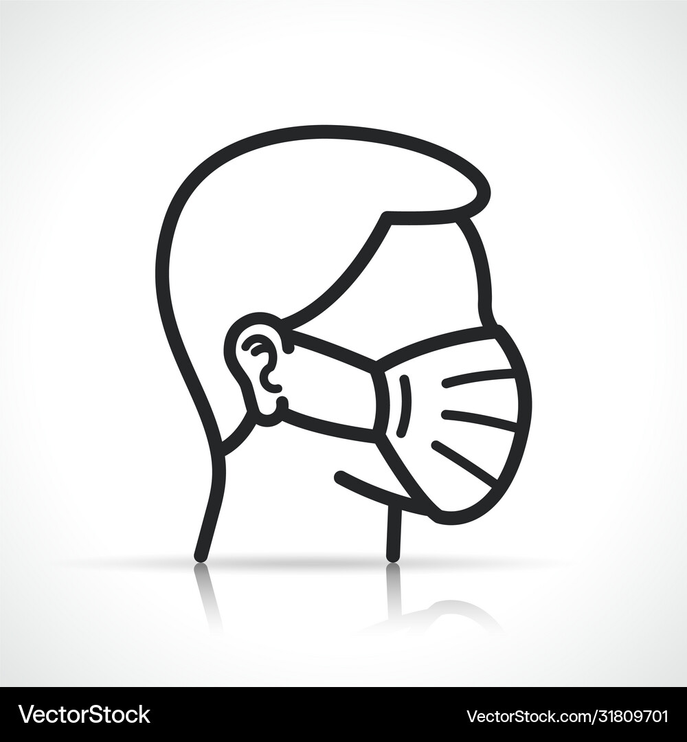 Medical mask icon symbol Royalty Free Vector Image