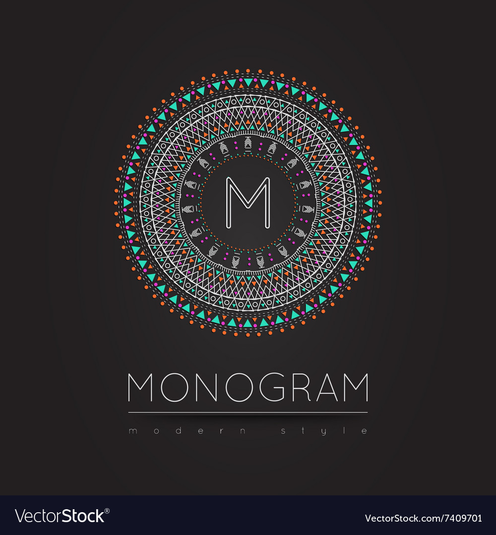 Monogram icon Royalty Free Vector Image - VectorStock