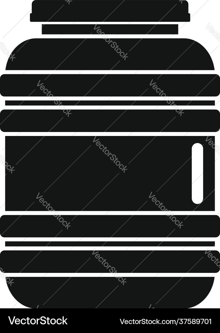Plastic barrel icon simple style Royalty Free Vector Image