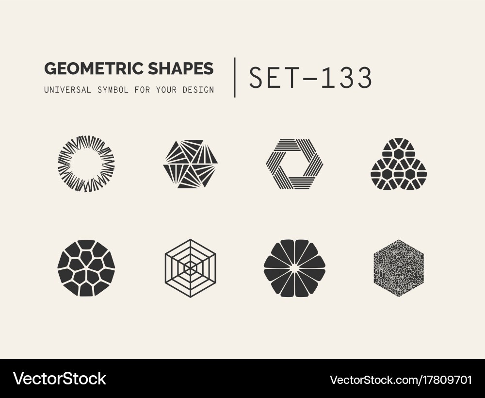 Set of universal minimal geometric Royalty Free Vector Image