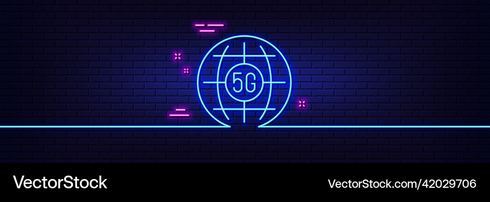 5g internet line icon wifi wireless network sign Vector Image