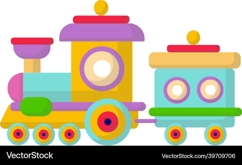 Cute children toy train child development games Vector Image