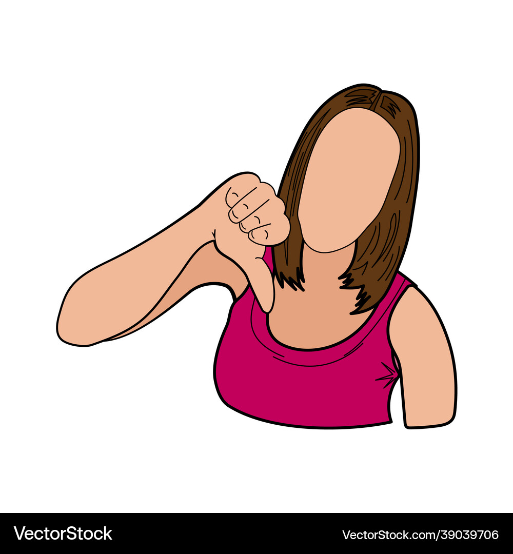 Gesture of dislike Royalty Free Vector Image - VectorStock