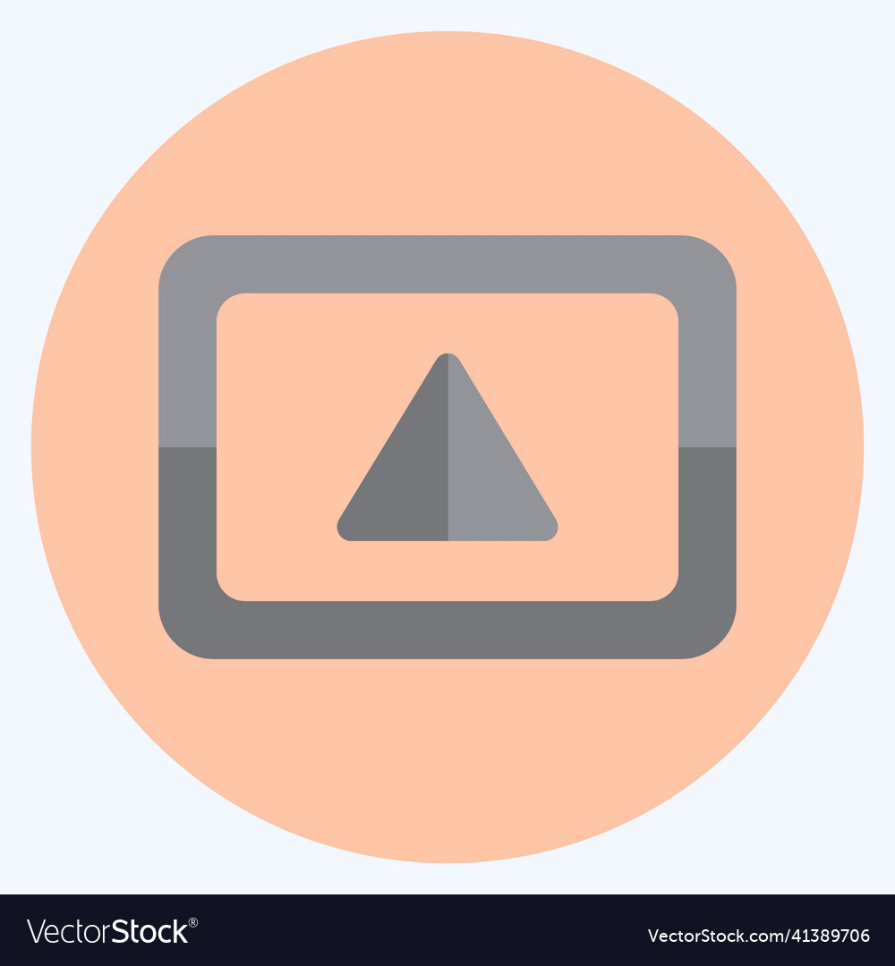 Icon up - flat stylesimple editable stroke Vector Image