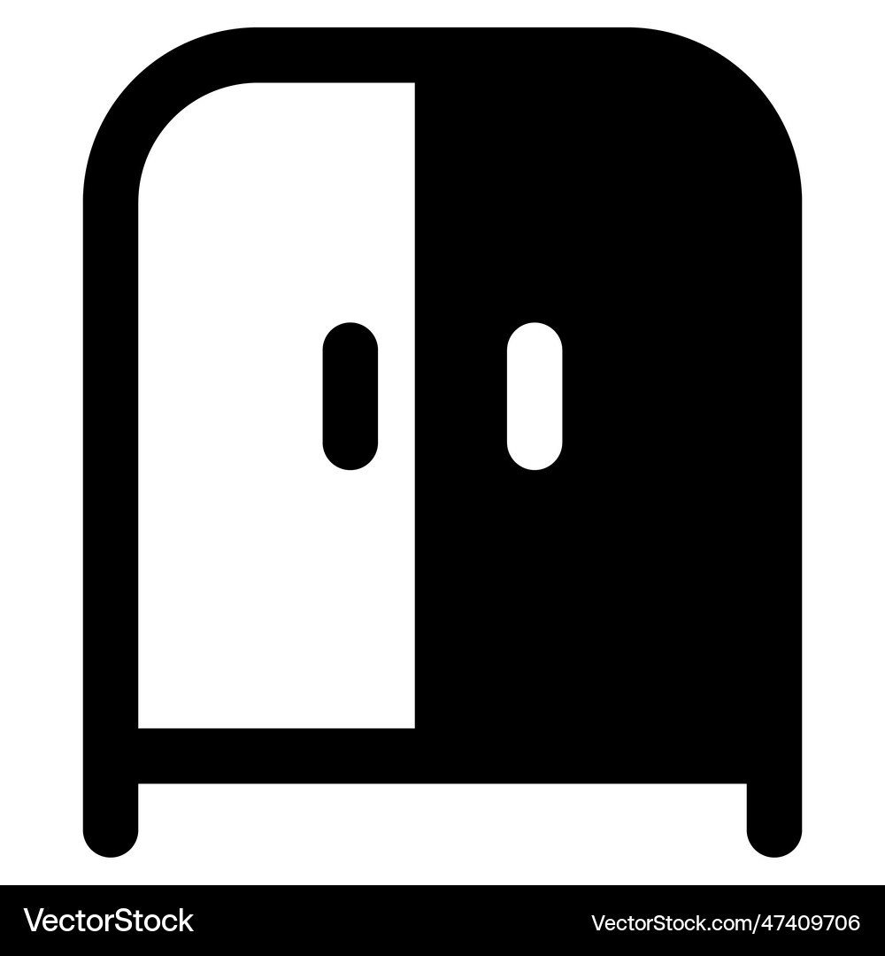 Locker free simple wooden wardrobe Royalty Free Vector Image