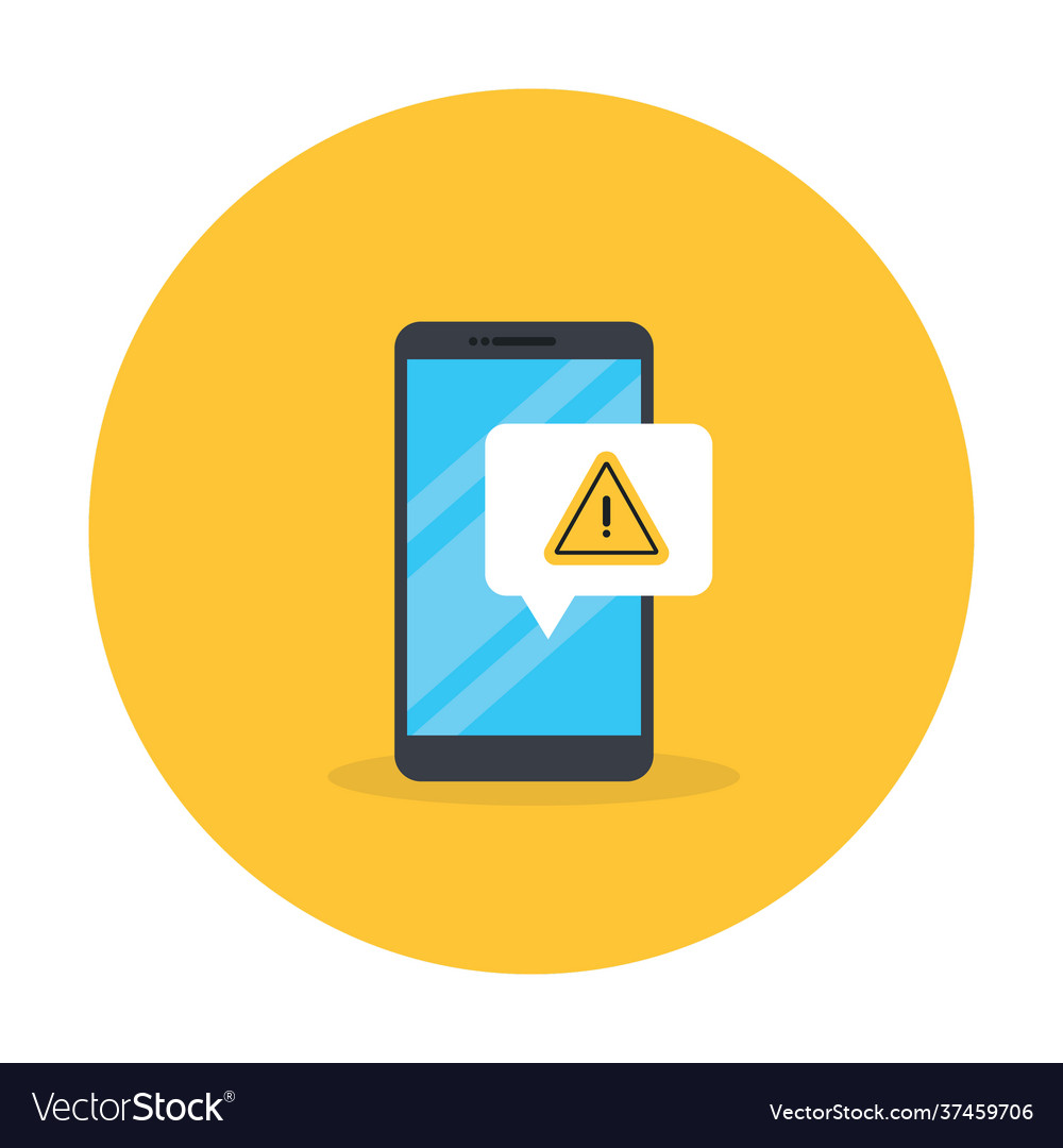 Mobile alert message Royalty Free Vector Image