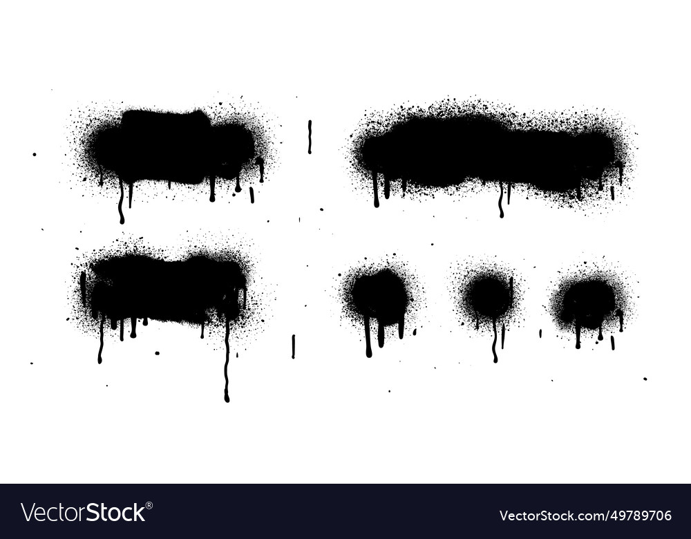 Spray paint abstract elements Royalty Free Vector Image