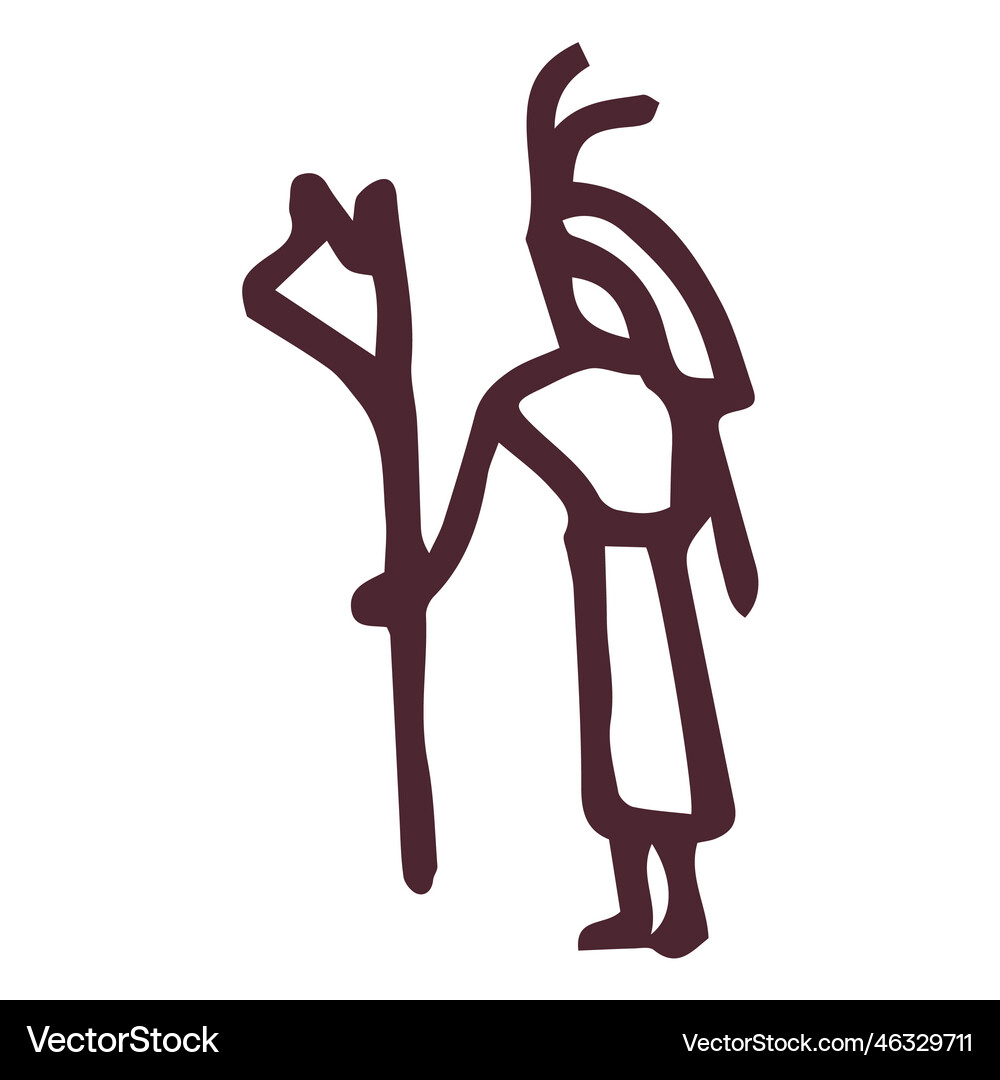 Ancient egyptian pharaoh hieroglyphics symbol Vector Image