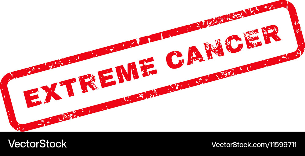 Extreme cancer text rubber stamp Royalty Free Vector Image