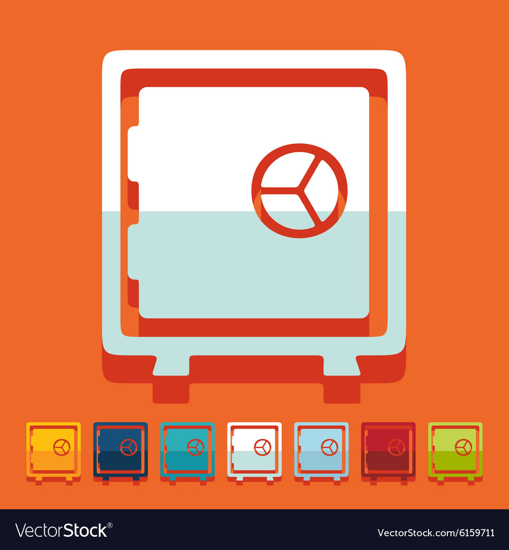 Flat design safe Royalty Free Vector Image - VectorStock