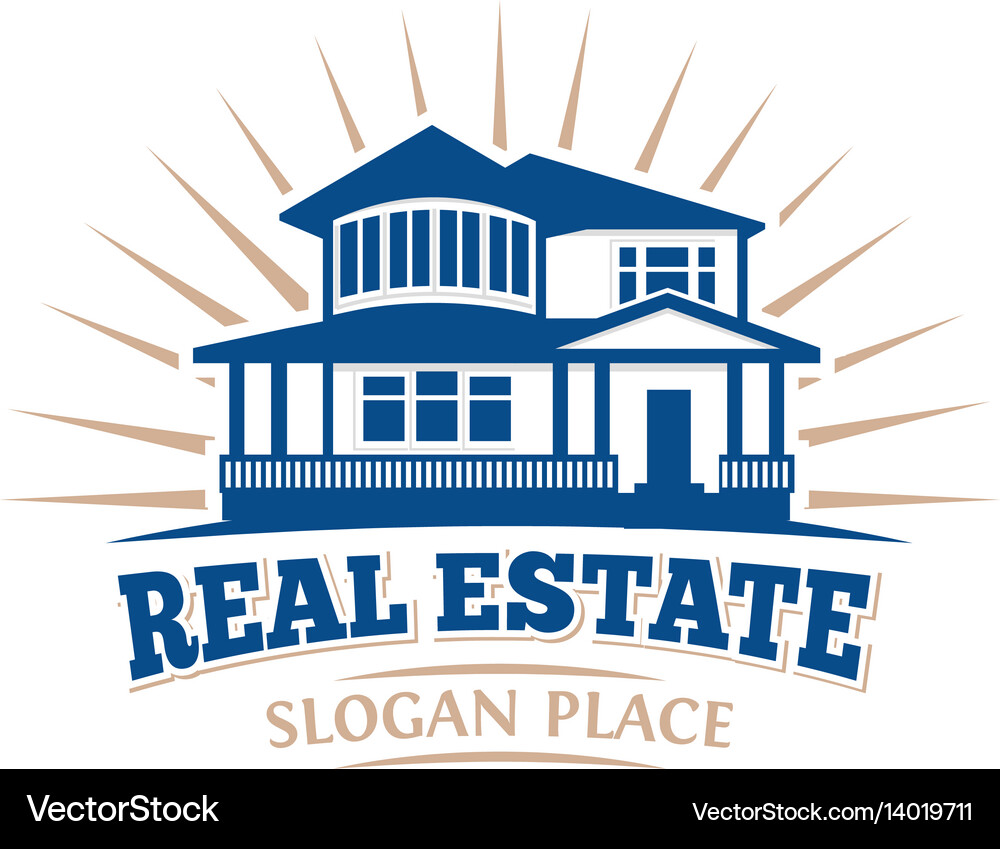 Isolated blue color architectural house icon Vector Image