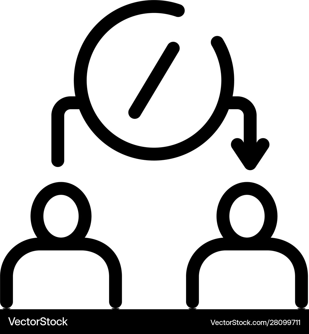 Lend money human icon outline Royalty Free Vector Image