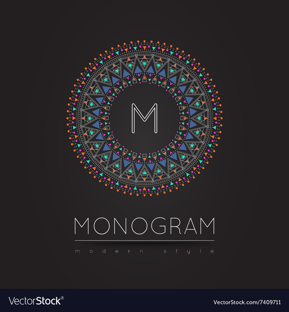 Monogram icon Royalty Free Vector Image - VectorStock