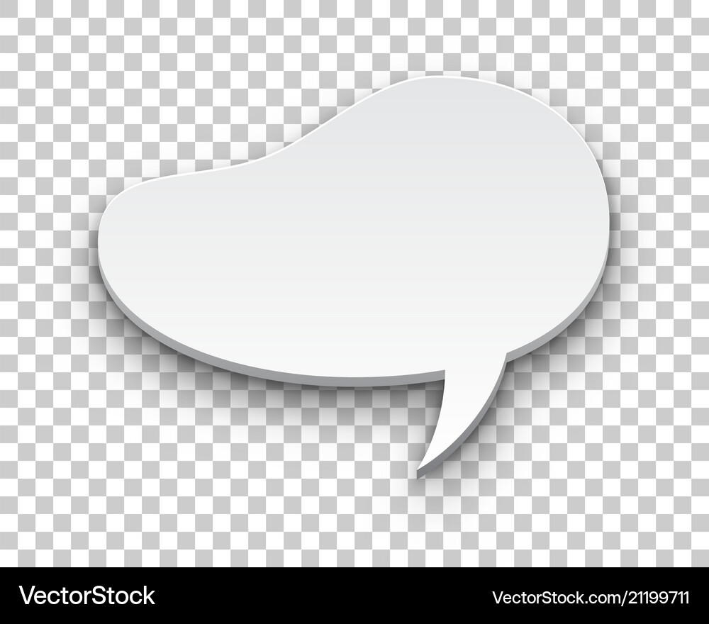 Quote balloon volume oval transparent background Vector Image