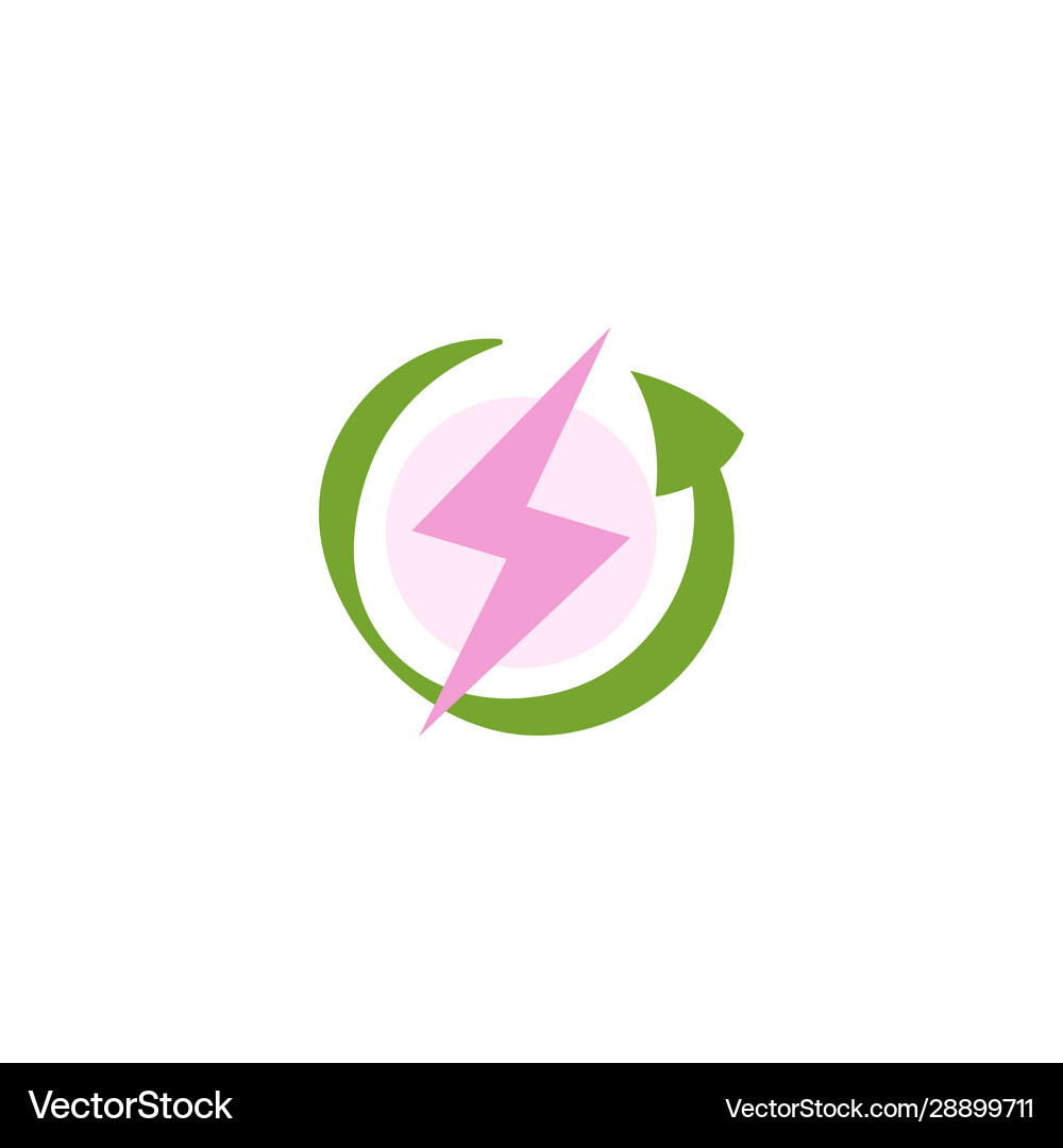 Renewable energy creative icon from recycling Vector Image