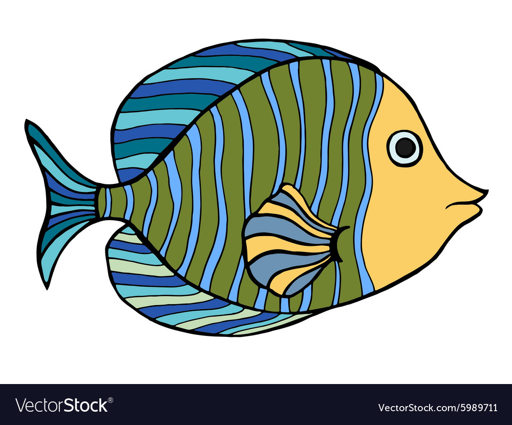 Stylized fish Royalty Free Vector Image - VectorStock