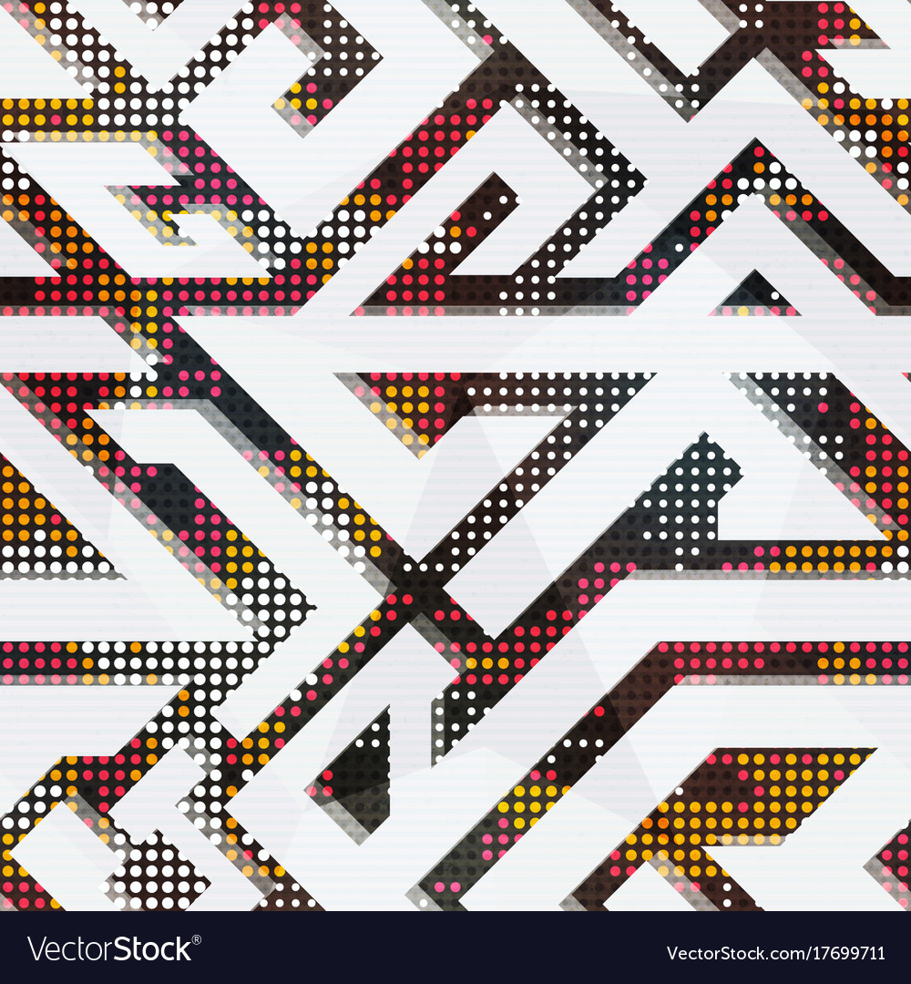 White geometric seamless pattern Royalty Free Vector Image