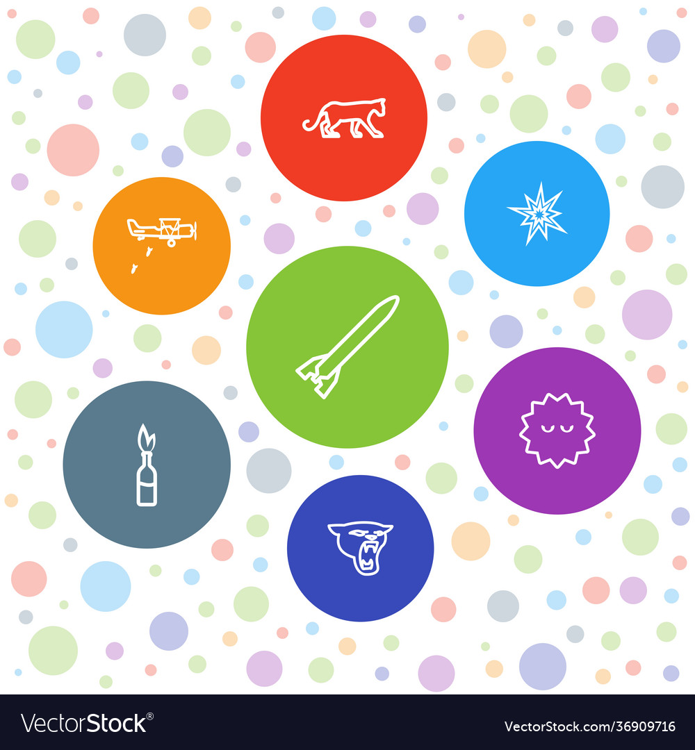 Attack icons Royalty Free Vector Image - VectorStock