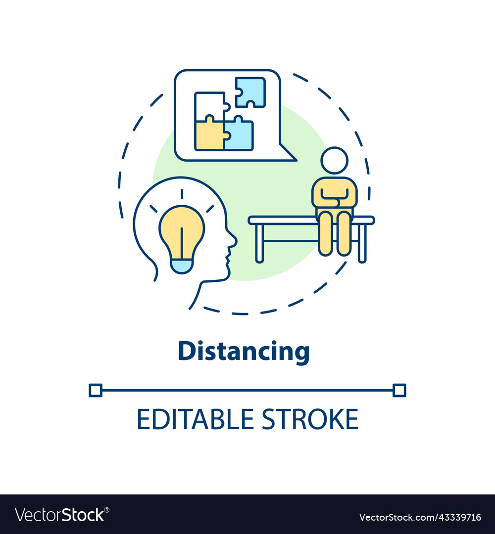 Distancing concept icon Royalty Free Vector Image