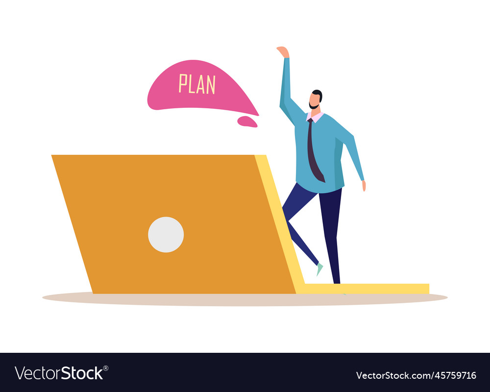 Effective planner management composition Vector Image Effective planner management composition Vector Image