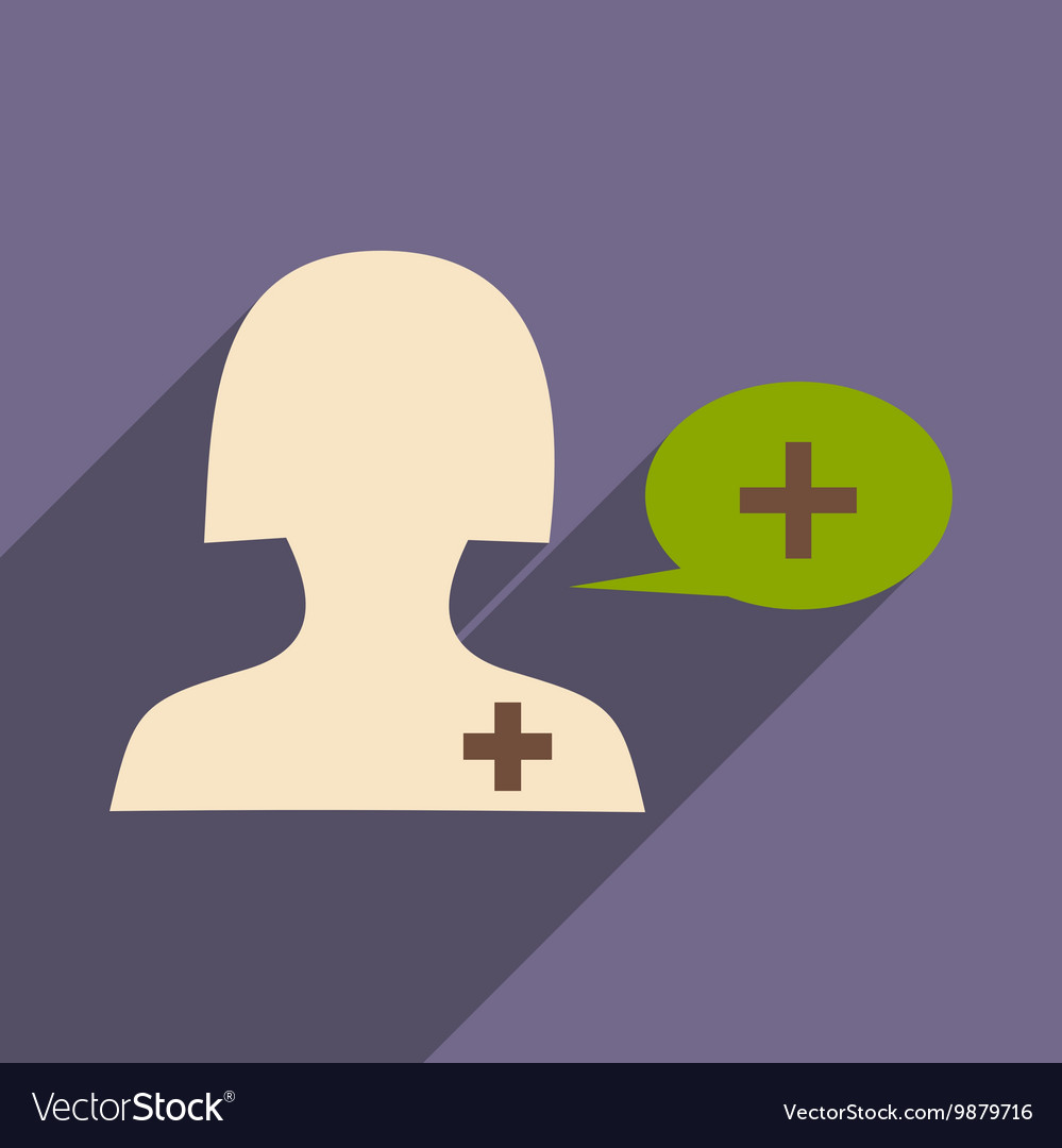 Flat with shadow icon and mobile application Vector Image